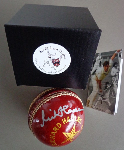 Signed cricket ball by Sir Richard – R J Hadlee Promotions Ltd